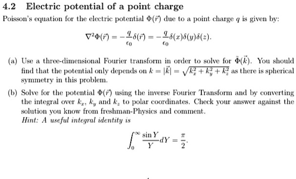 please show full solution for both parts a and b 42 electric potential ...