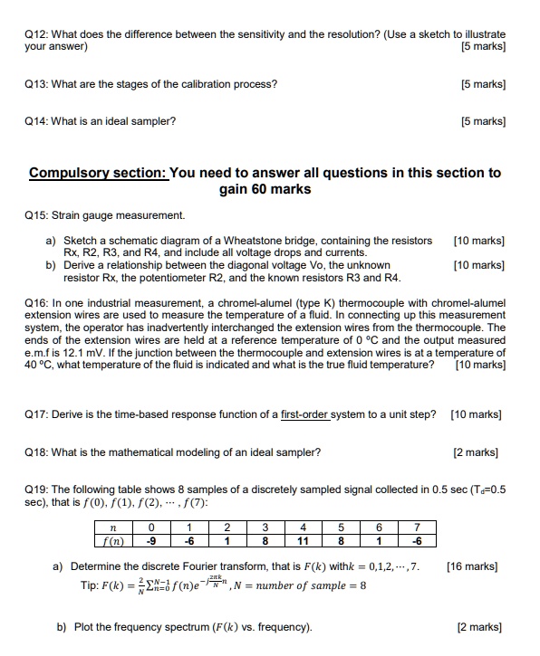 SOLVED: Texts: Q12: What is the difference between sensitivity and resolution? (Use a sketch to ...
