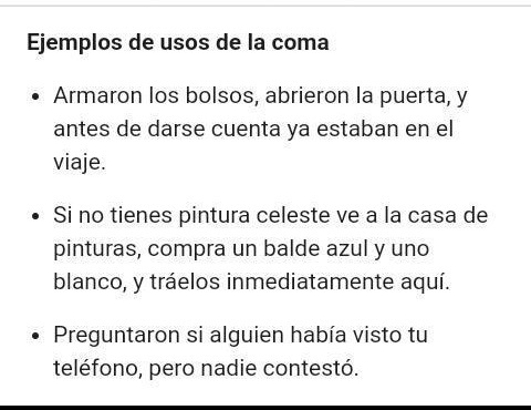 SOLVED: ejemplos de comas es para una amiga Ejemplos de usos de la coma ...