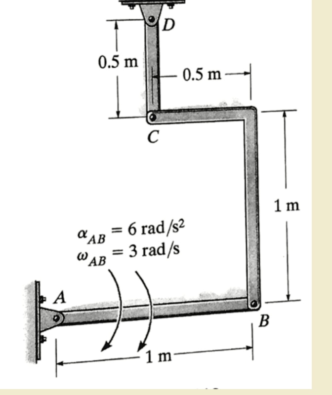 Solved Determine The Angular Acceleration Of Link Cd If Link Ab Has The Angular Velocity And