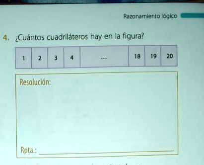 SOLVED: Cuantos cuadrilateros hay en la figura: Razonamlenta loglco ...
