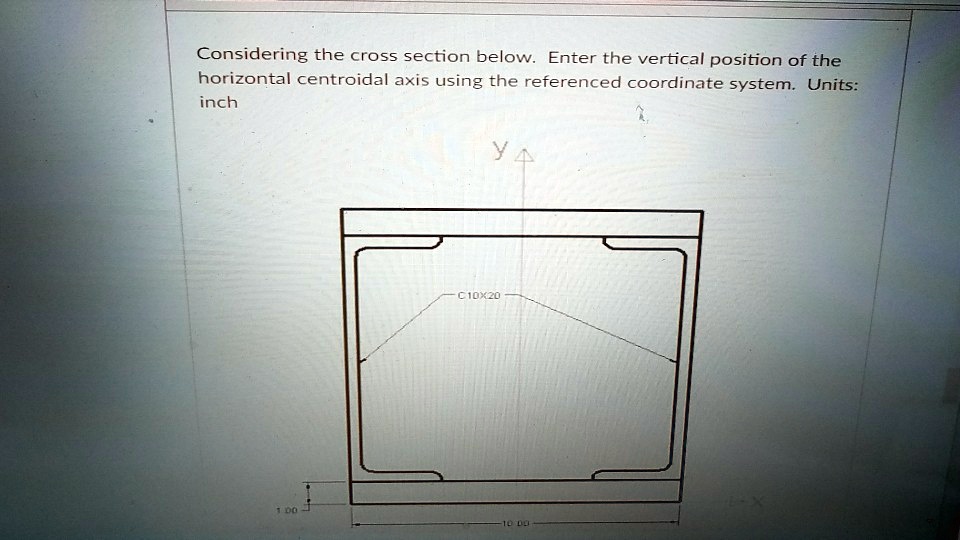 VIDEO solution: Considering the cross section below. Enter the vertical ...
