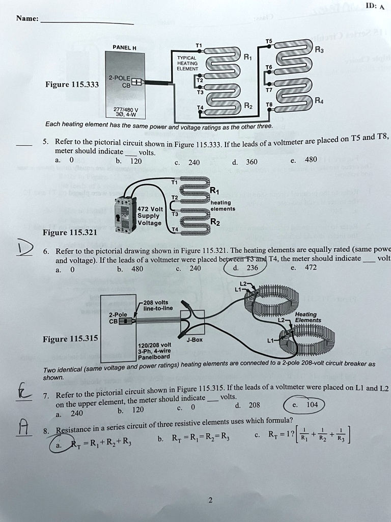 Name refer to the pictorial circuit shown in figure 115333...