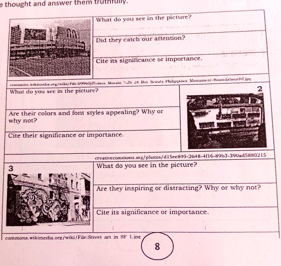 SOLVED: "2.What do the pictures express or reveal? Explain briefly. 3 ...