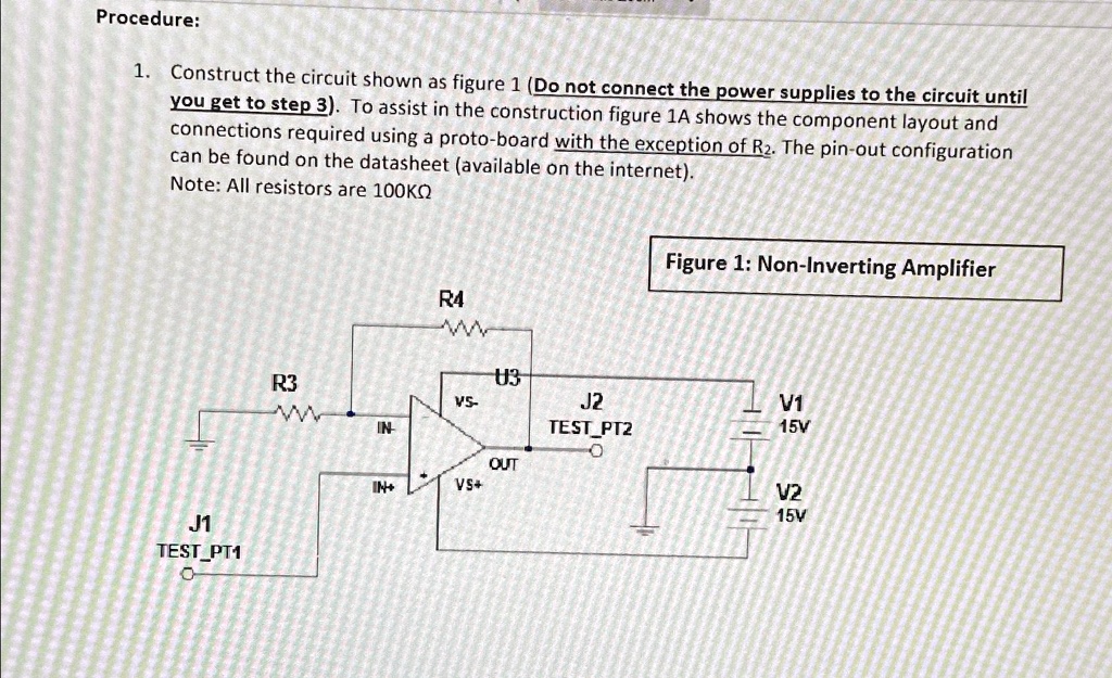 Procedure construct the circuit shown as figure 1 procedure...