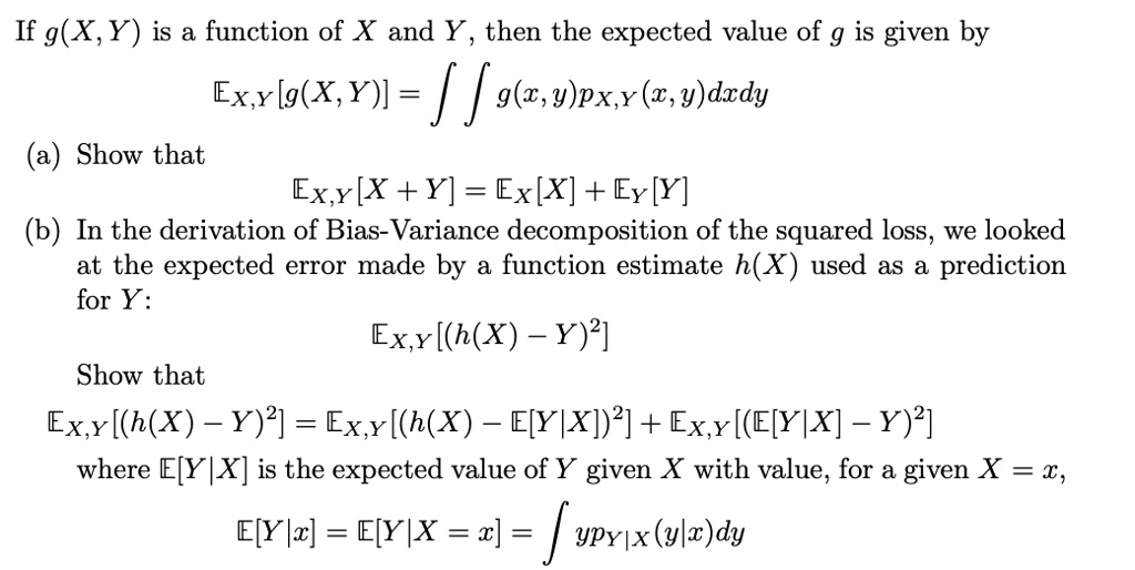 if gxy is function of x and y then the expected value of g is given by exxgxy f f 9upxxrudrdy a ...