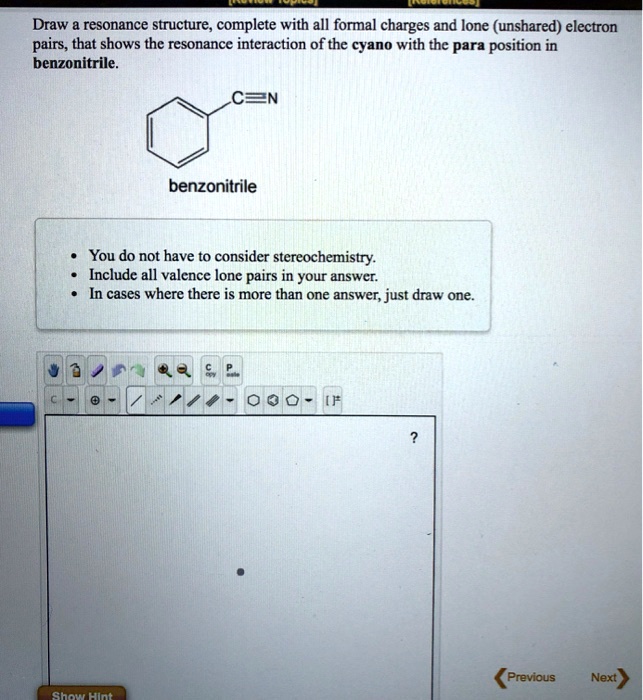 SOLVED: Draw resonance structure complete with all formal charges and lone (unshared) electron ...
