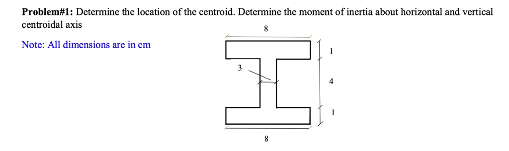 SOLVED: Problem#I: Determine the location of the centroid. Determine ...
