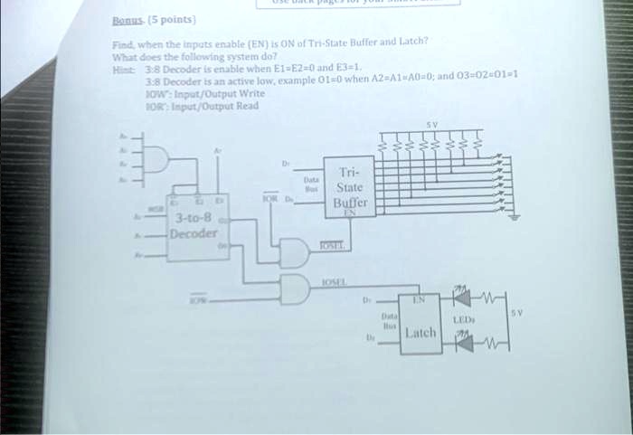 Bonus (5 points) Find, when the inputs enable (EN) is ON of Tri-State ...