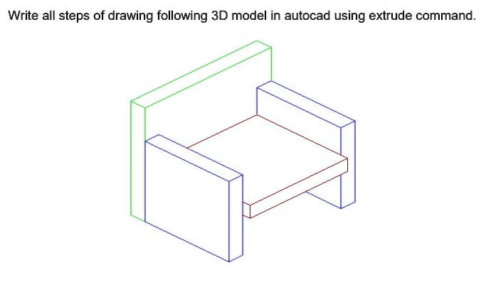 SOLVED: Write all steps for drawing the following 3D model in AutoCAD ... SOLVED: Write all steps for drawing the following 3D model in AutoCAD ...