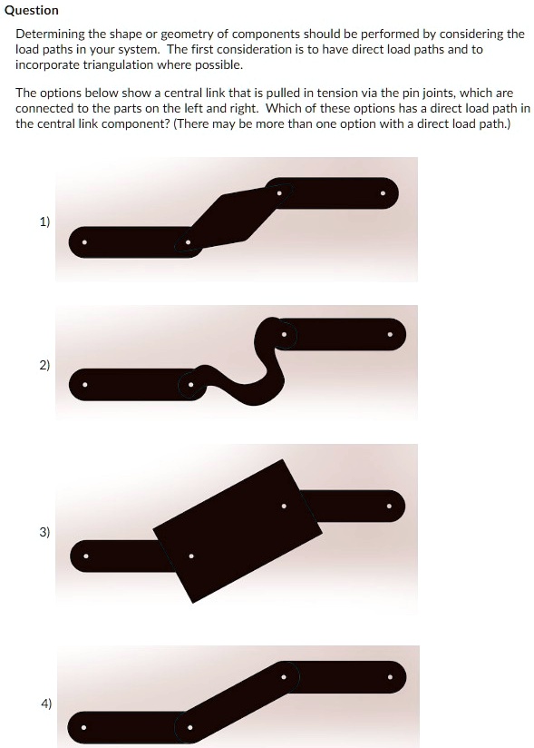 SOLVED: Question Determining the shape or geometry of components should ...