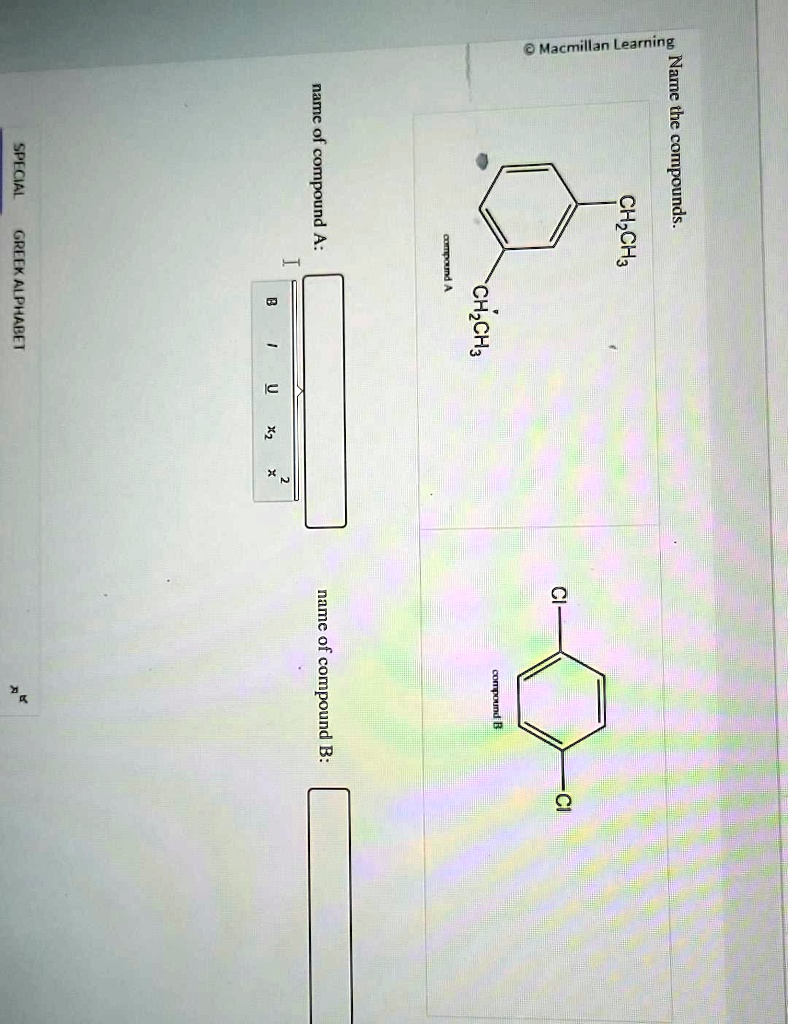 SOLVED: Texts: Name the compounds. Compound CH3CH3 CH3CH3 Name of compound A: SPECIAL GREEK ...