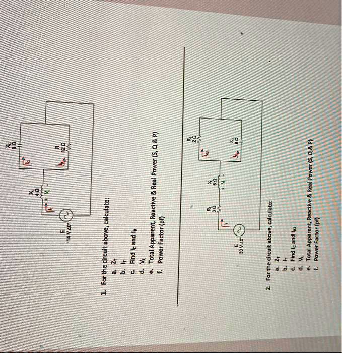 SOLVED: Total Apparent, Reactive Real Power (S, Q P) For the circuit above, calculate: 1. Find ...