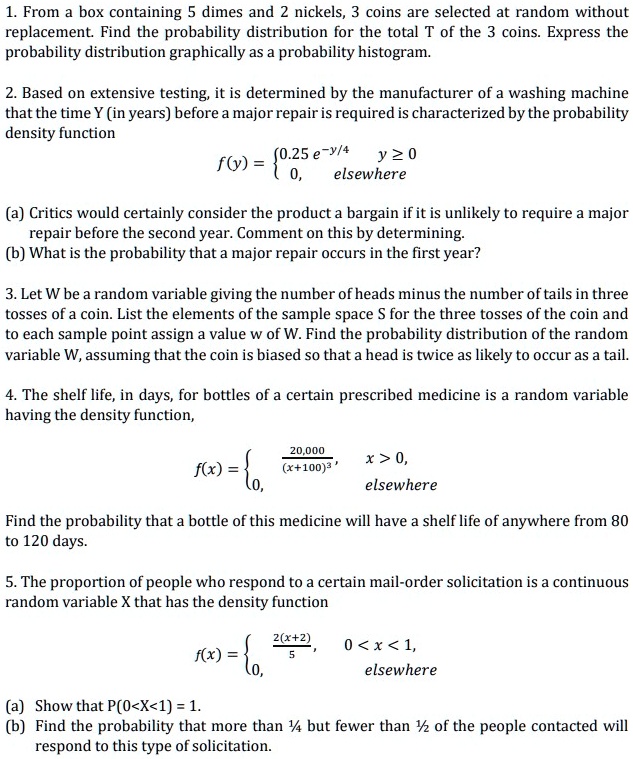 SOLVED: 1.From a box containing 5 dimes and 2 nickels,3 coins are selected at random without ...