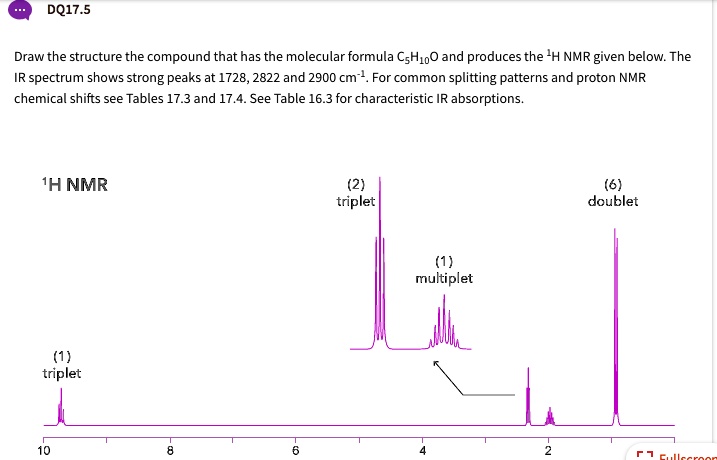 DQ17.5 Draw the structure the compound that has the...