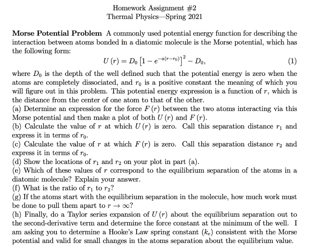 VIDEO solution: Homework Assignment #2: Thermal Physics Spring 2021 ...