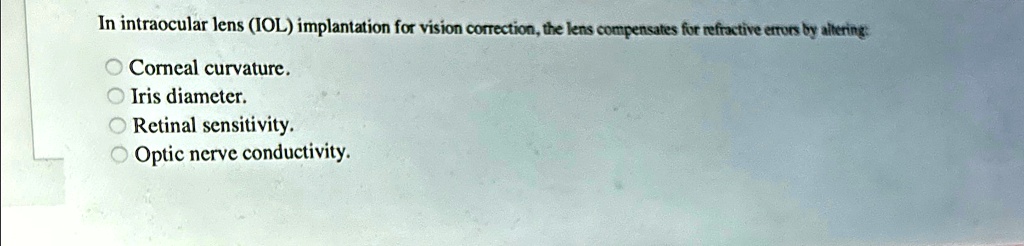 in intraocular lens iol implantation for vision correction the lens ...