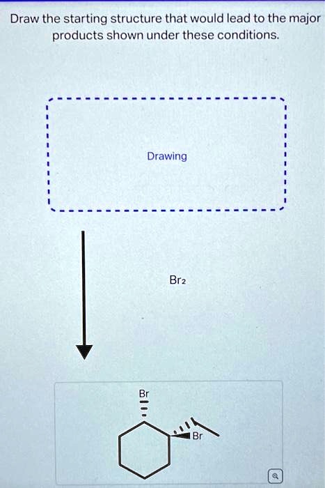 Draw the starting structure that would lead to the major products shown ...