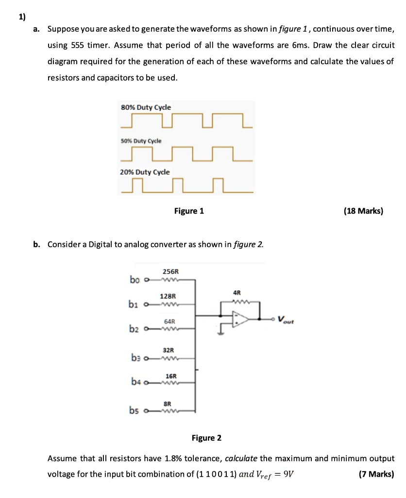SOLVED: Suppose you are asked to generate the waveforms as shown in Figure 1, continuous over ...