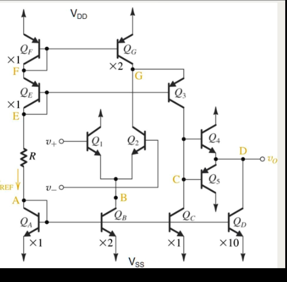 VDD ×1 F QF QG X2 G QE Q3 ×1 E V+ 22 R 24 D C Q5 REF Y VO A B Q? B Qc QA QD ×1 ×2 ×1 ×10 Vss
