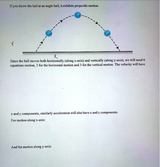 SOLVED:lfycu throw the ball at an angle ball, it exhibits projectile ...