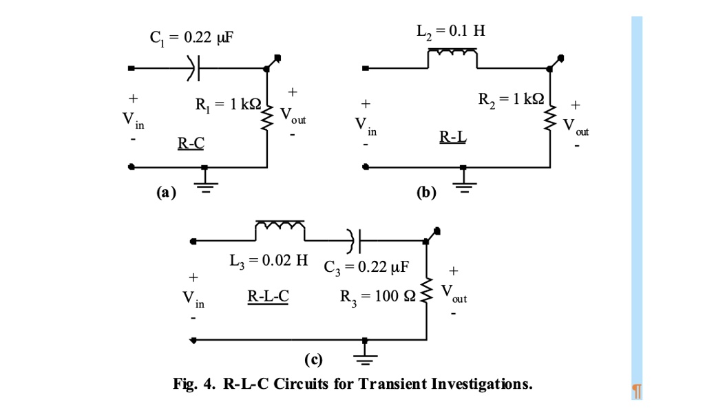 SOLVED: C.2. Calculate the time constant Ï„RC of the R-C circuit in Fig. 4(a) using the ...