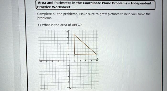 area and perimeter in the coordinate plane problems independent ...