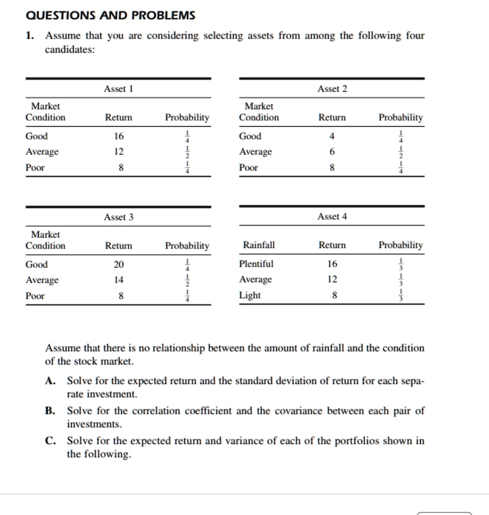 QUESTIONS AND PROBLEMS 1. Assume that you are considering...