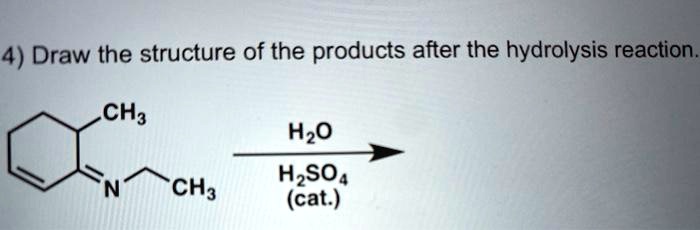 SOLVED: Draw the structure of the products after the hydrolysis ...