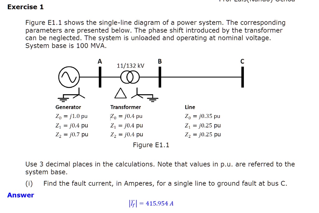SOLVED: The nominal voltage we use is 132 kV. Can you show the method of obtaining the answer ...