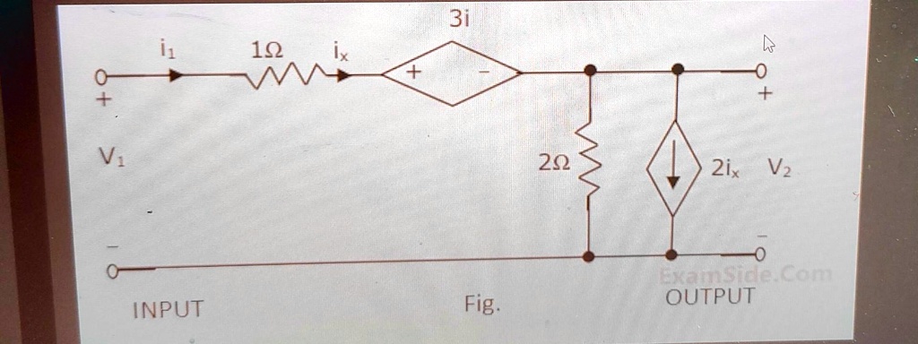 SOLVED: For the 2-port network shown in Fig. determine the h-parameters. Using these parameters ...