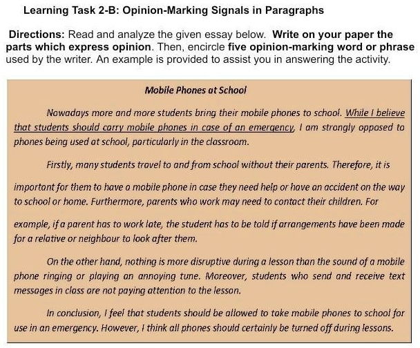 pakisagot po kailangan ko po bukas pppppllllllsssss learning task 2 b ...