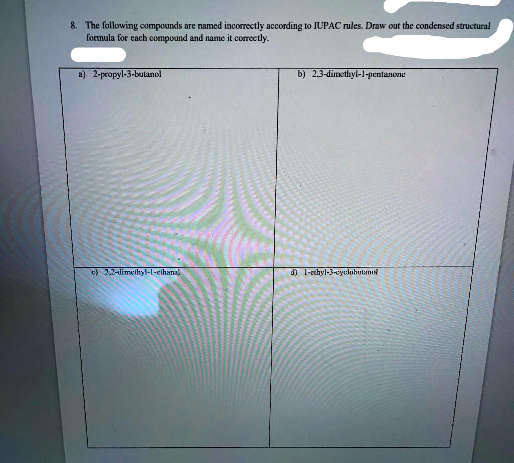 SOLVED:The following compounds are named incorrectly according to [UPAC ...