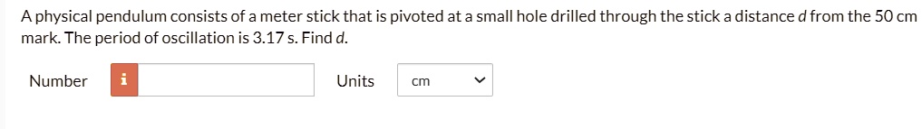 A physical pendulum consists of a meter stick that is pivoted at a ...