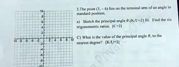 2. The point (3, -6) lies on the terminal arm of an angle in standard ...
