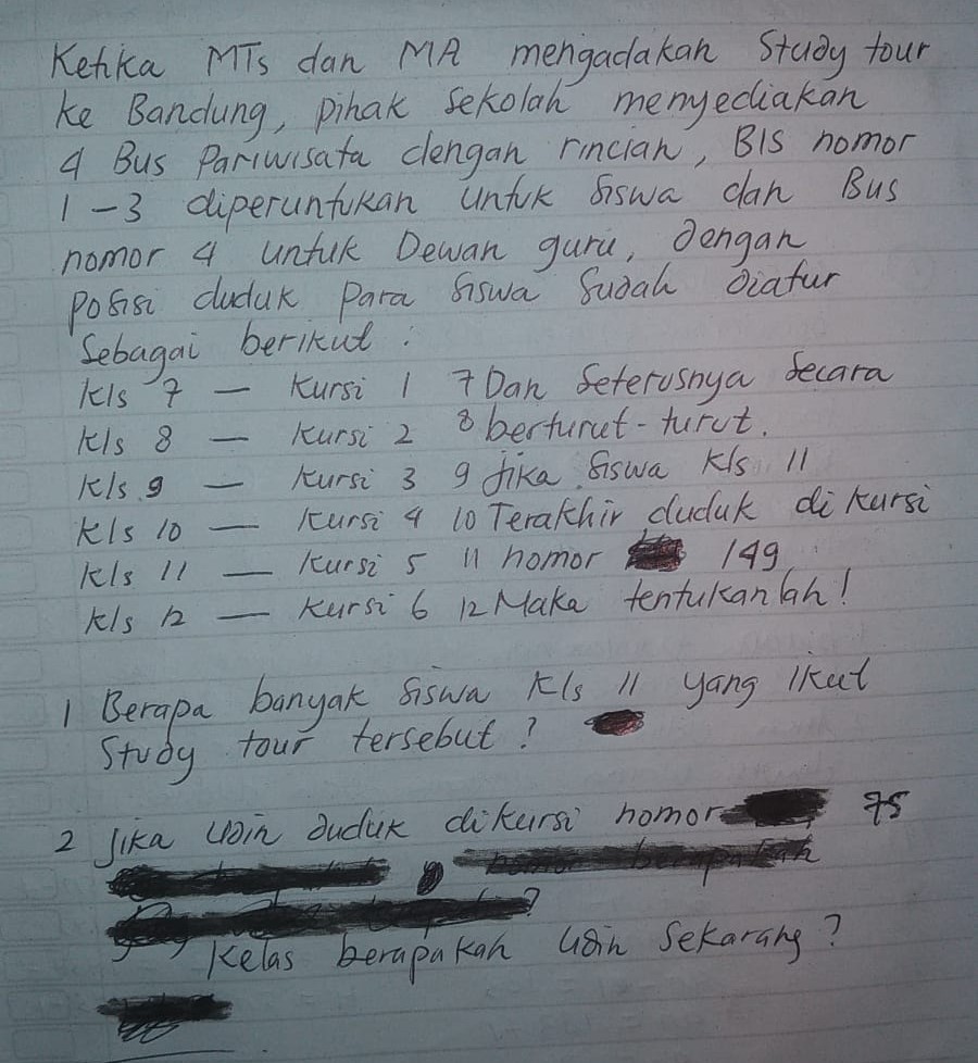 Ketika MTs dan MA mengadakan Study tour Ke Bandung, pihak sekolah ...