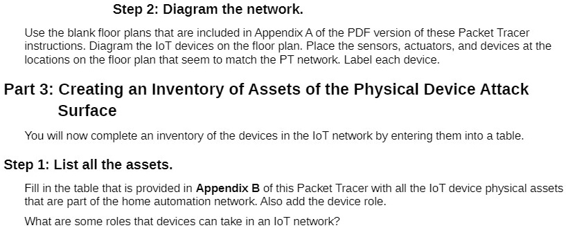 Step 2: Diagram the network Use the blank floor plans that are included ...