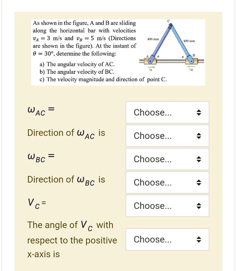 SOLVED: As shown in the figure, A and B are sliding along the ...
