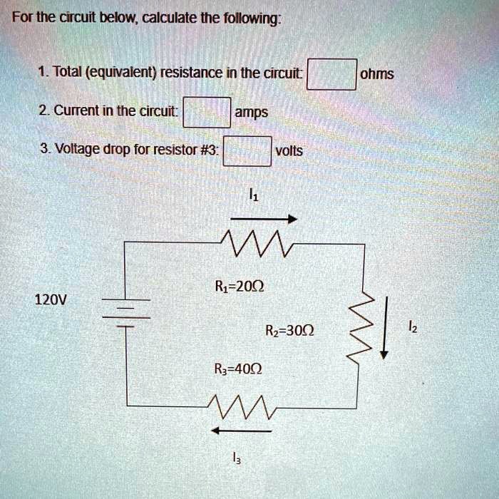 for the circuit below calculate the following total equivalent ...