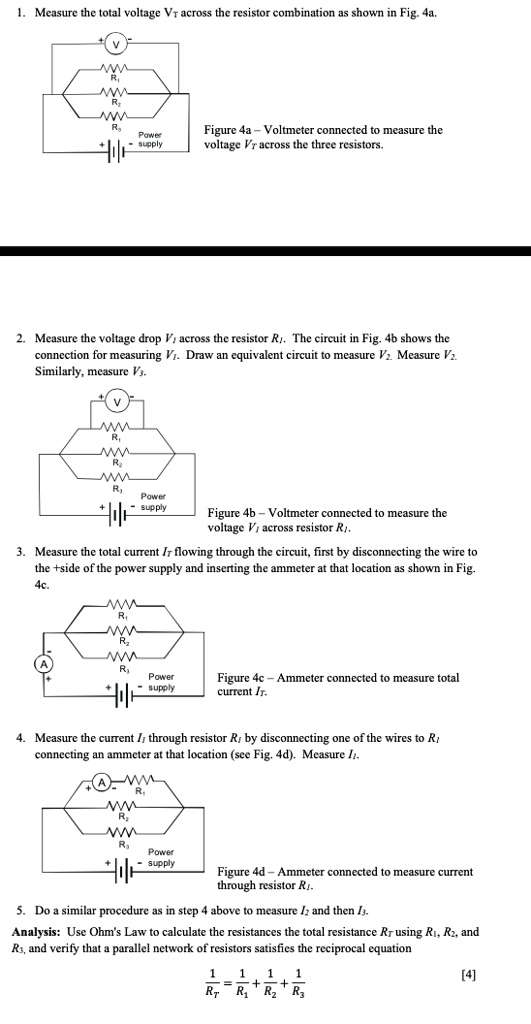 SOLVED:Mcasurc thc total voltage ACtoss thc resisto conbinaton showmn ...