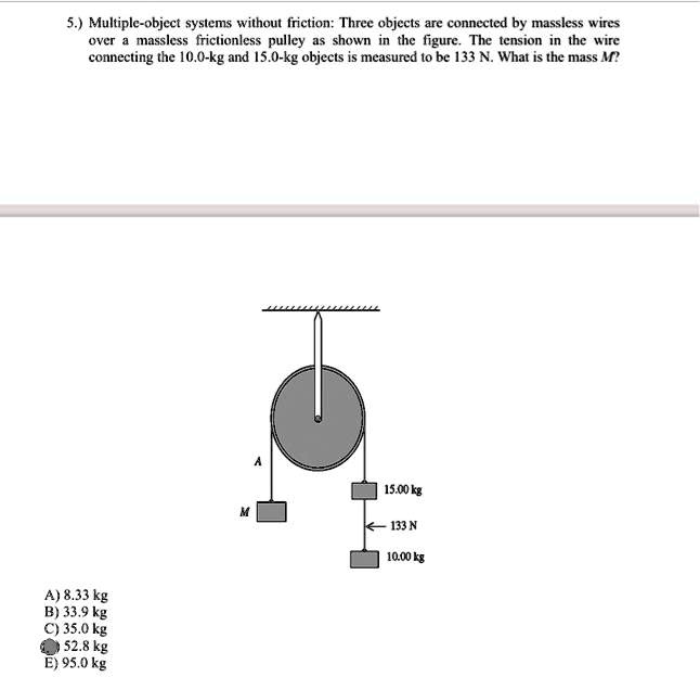 5 Multiple Object Systems Without Friction Three Objects Are Connected By Massless Wires Over 