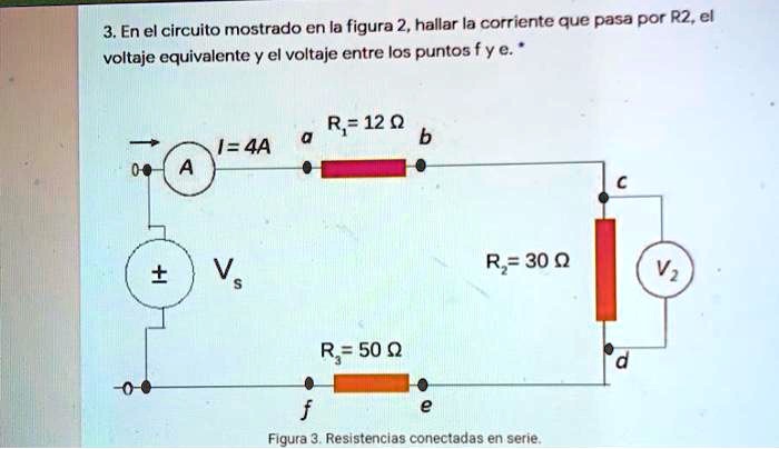 3. En el circuito mostrado en la figura 2, hallar la corriente que pasa ...