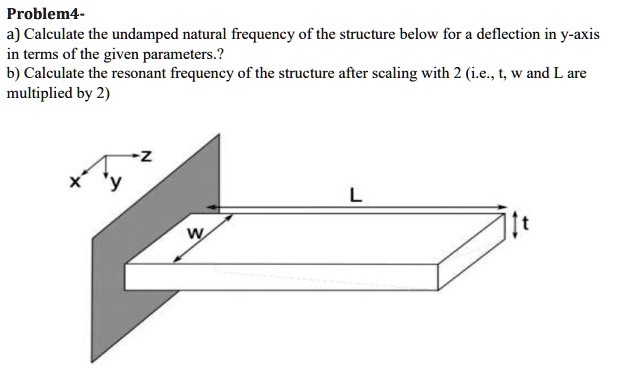Solved Problem4 A Calculate The Undamped Natural Frequency Of The Structure Below For A 