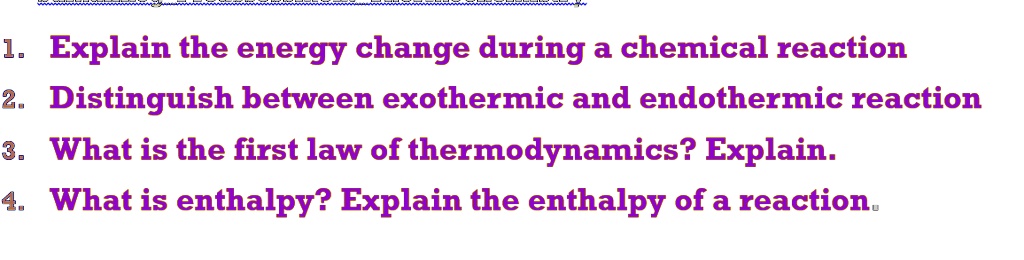 SOLVED: 15 Explain the energy change during a chemical reaction 2 ...