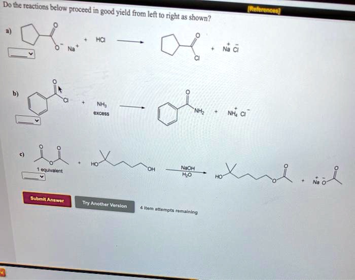 SOLVED: Do the reactions below - procced in good yield from left to ...