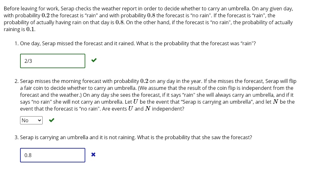 SOLVED: Before leaving for work; Serap checks the weather report in ...