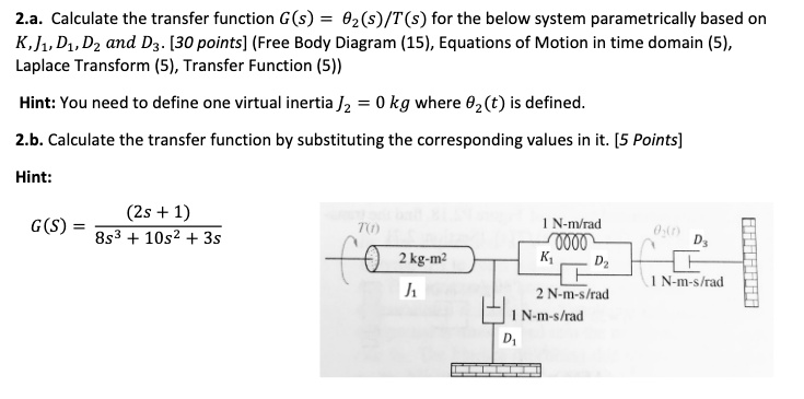 2a calculate the transfer function gs 02 sts for the below system ...