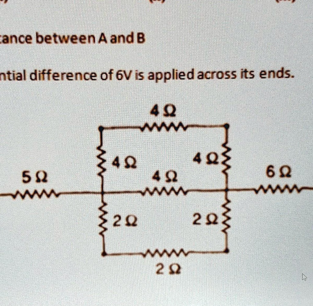 SOLVED: 'Calculate the net resistance between A and B. Picture of the ... SOLVED: 'Calculate the net resistance between A and B. Picture of the ...