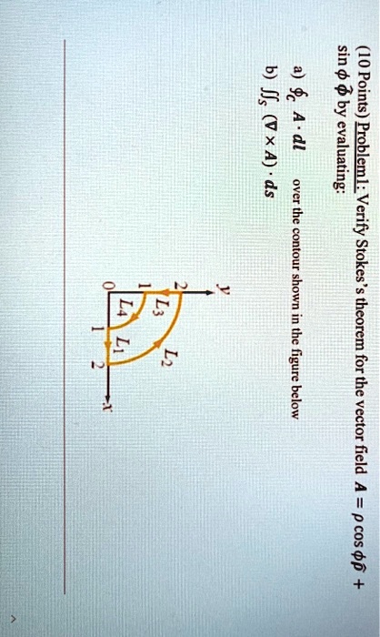 (10 Points) Problem1: Verify Stokes's theorem for the vector field A = ρcosϕρ̂ + sinϕϕ̂ by ...