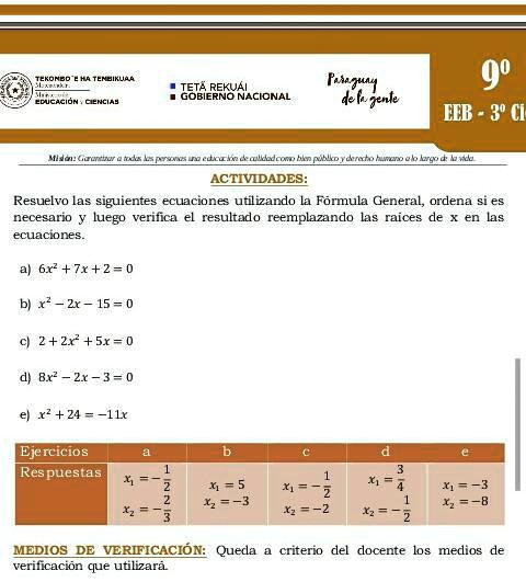 SOLVED: resuelvo las siguientes ecuaciones utilizando la fórmula ... SOLVED: resuelvo las siguientes ecuaciones utilizando la fórmula ...